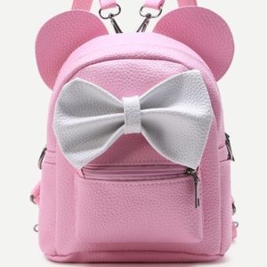 Bags | Minnie Mouse Disney Mickey Ear Backpack Pink Nwt | Poshmark